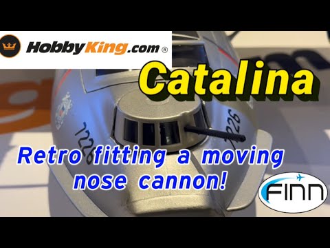 Retro fitting moving gun turret to New Hobbyking Catalina - YouTube