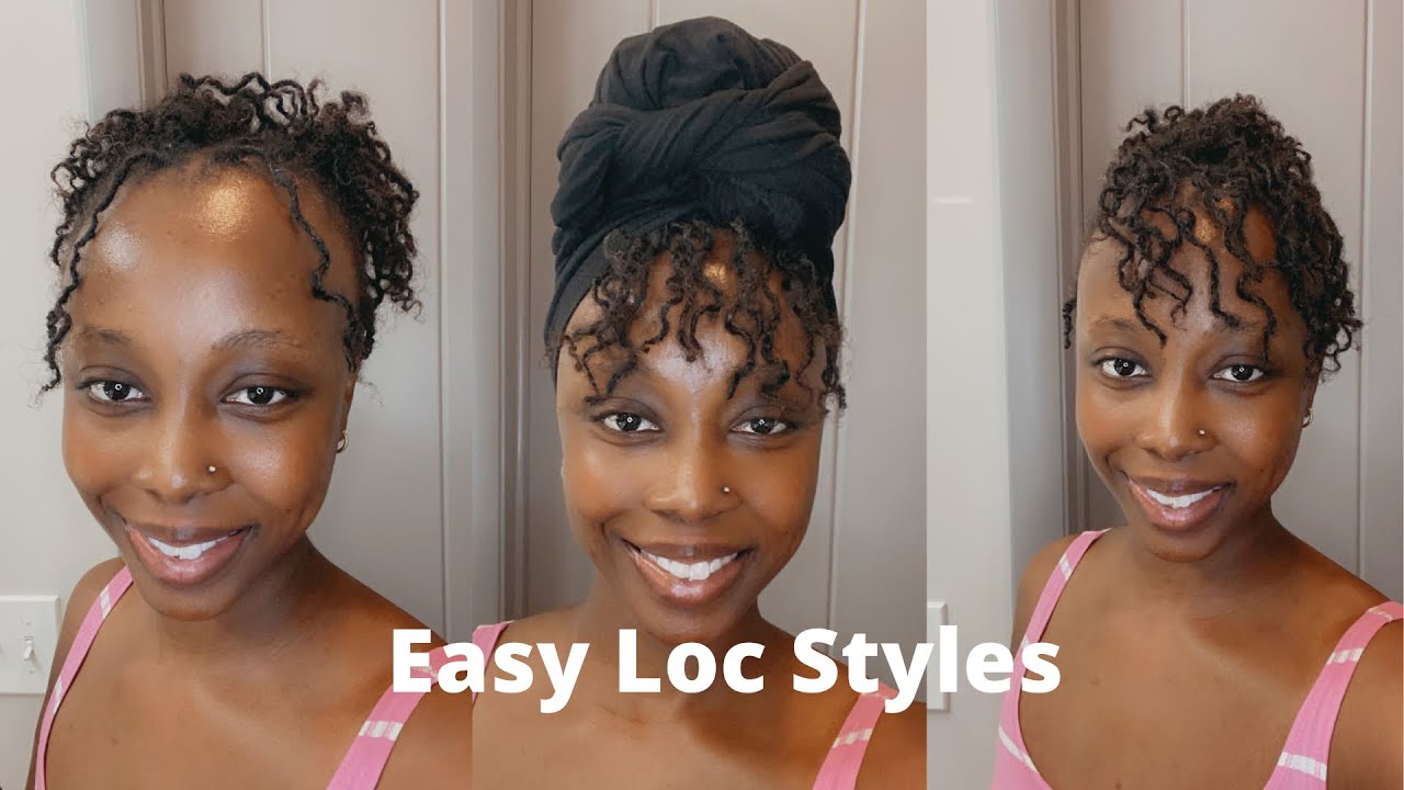 How I Style my Short Locs/ Thin hair Loc Styles - YouTube