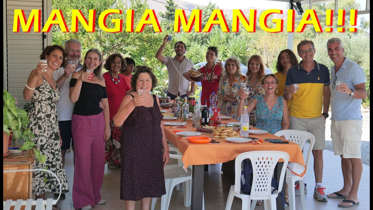 Endless Sicilian food party at Maria's house! - YouTube