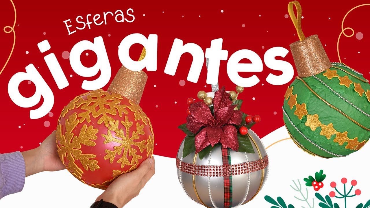 ⭐ Esferas ¡GIGANTES! de Navidad 🌲 ¡Fáciles de hacer! 😱 - YouTube