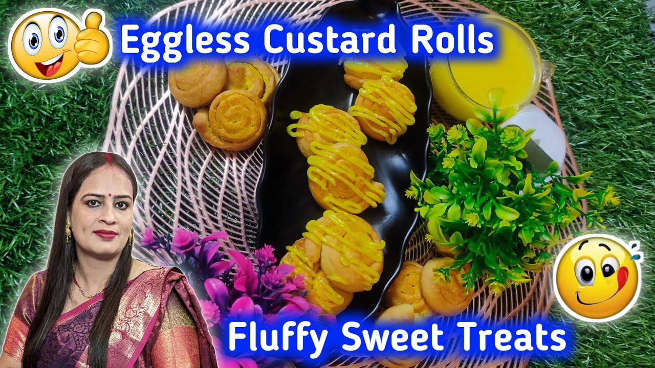 Eggless Custard Rolls | Homemade Custard Rolls Recipe | How to Make ...