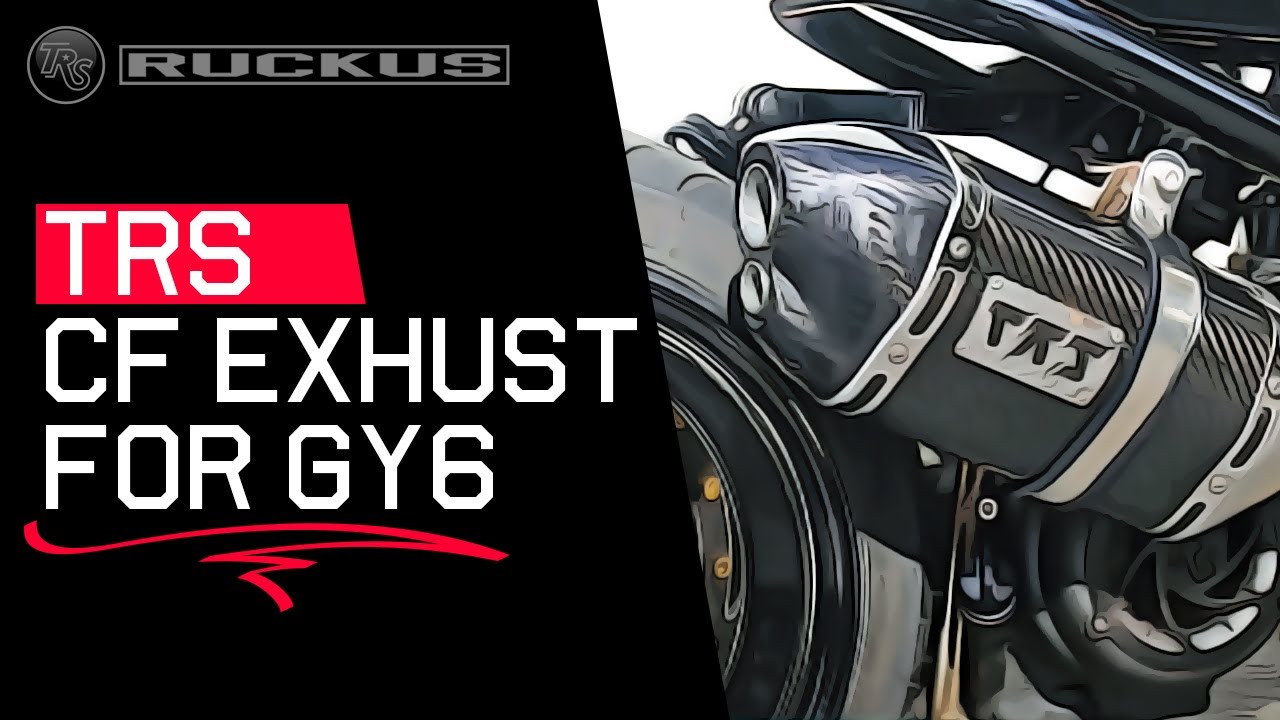 TRS Carbon Exhaust for gy6 Swapped Ruckus - YouTube
