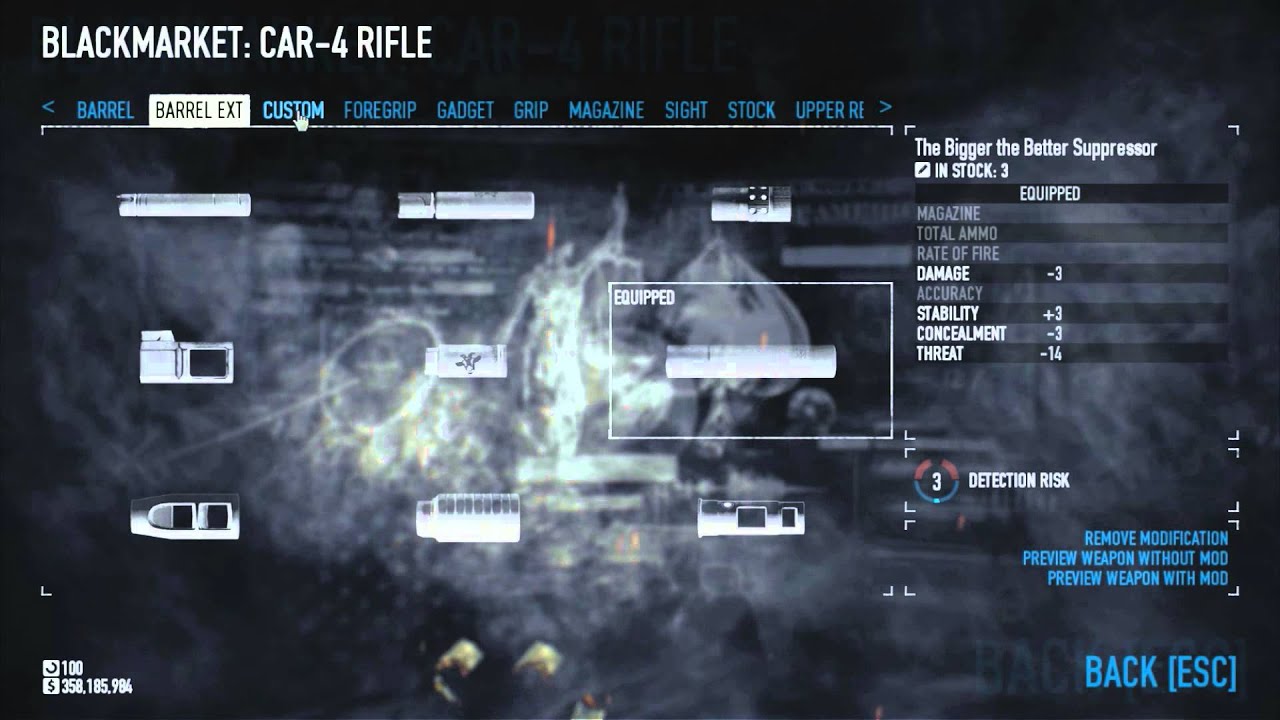 [PATCHED] Payday 2: Stealth, Weapon Setup: CAR-4 Rifle, All DLCs - YouTube