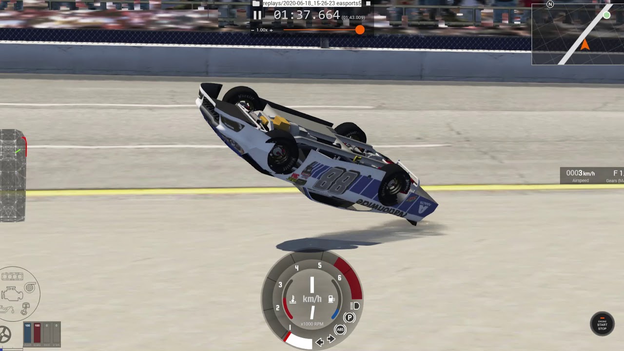 BeamNG drive NASCAR Talladega flip - YouTube