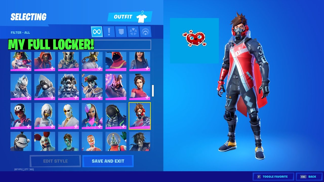 FORTNITE *FULL* Locker Showcase! (READ DESCRIPTION) - YouTube