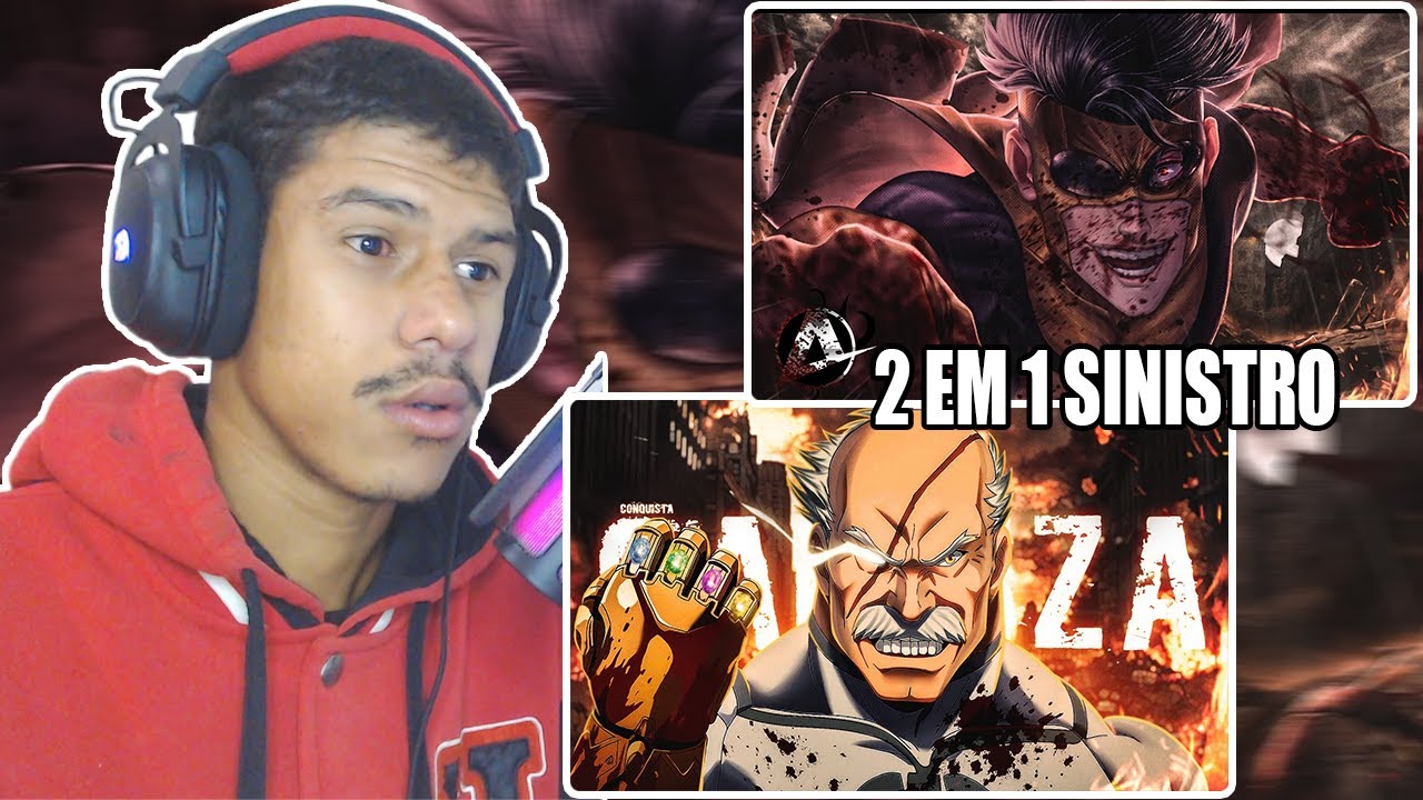 REACT:2 EM 1 -♫ CONQUISTA (Modo Berserk)|Gabriza & ♪ Mark Sinistro ...