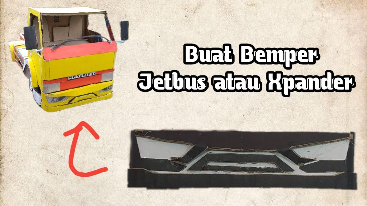 Buat bemper jetbus 3 untuk miniatur - YouTube