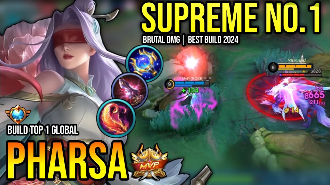 PHARSA BEST BUILD 2024 | BUILD TOP GLOBAL PHARSA GAMEPLAY | MOBILE ...