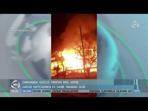 Zərdabda güclü yanğın baş  verib