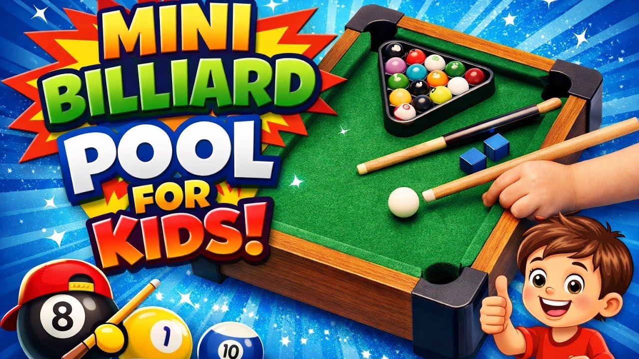 Mini Billiard Pool for Kids 🎱 | Mini Pool Table Toy Review | Unboxing ...
