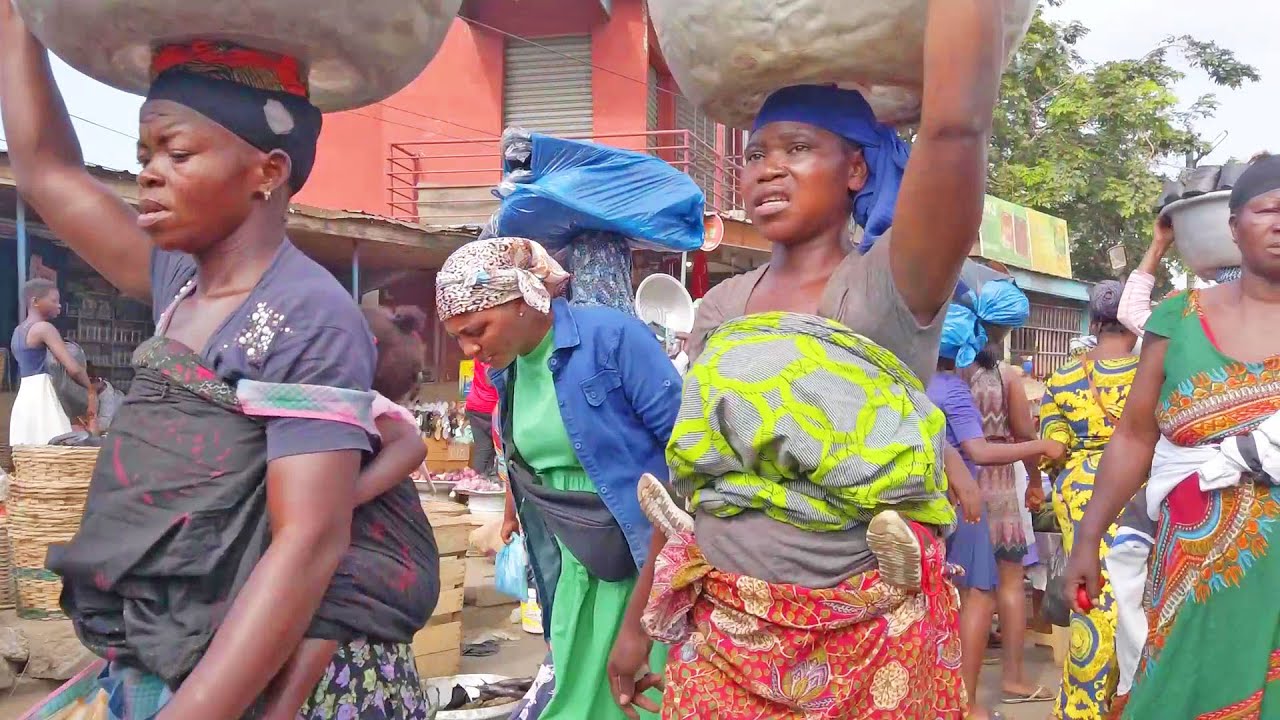 MOST OVERCROWDED MARKET IN GHANA ACCRA, AFRICA - YouTube