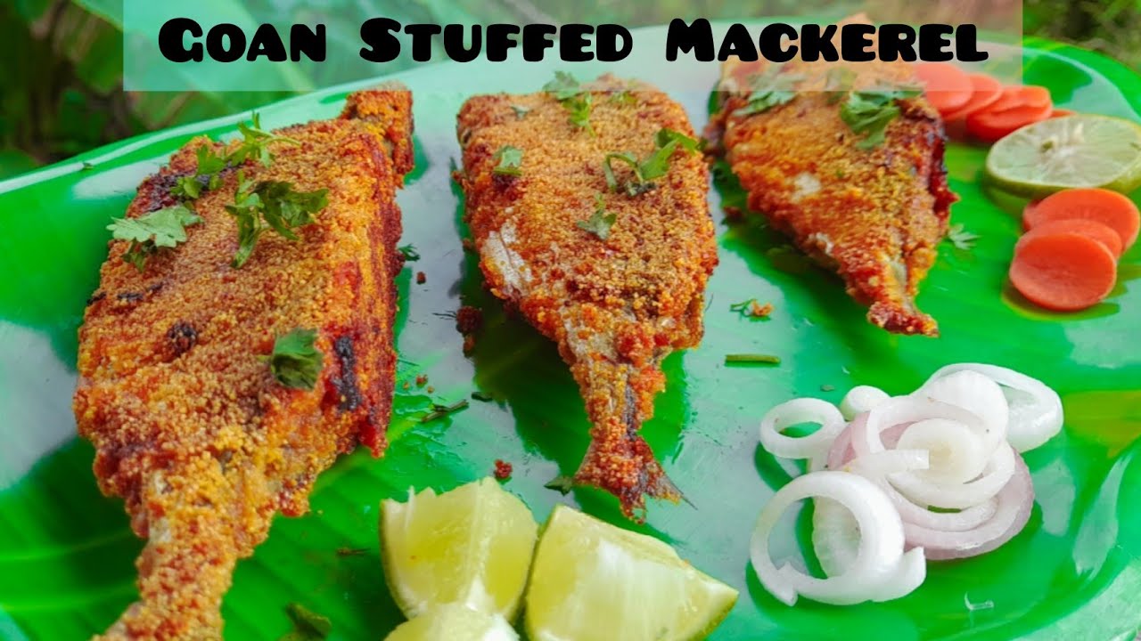 Goan stuffed Mackerel Recipe/ Goan Bangdo/ Goan stuffed fish fry ...