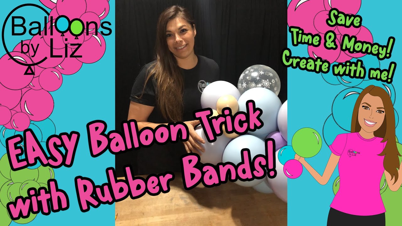 Quick and Easy Rubber Band Balloon Trick - YouTube