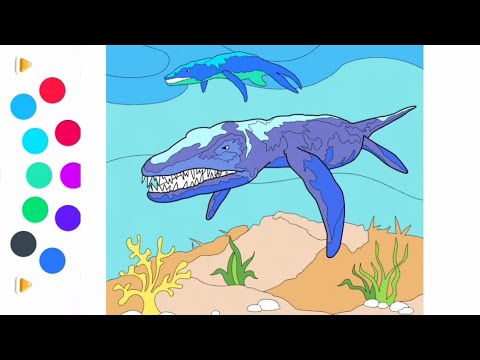 Mewarnai Dinosaurus, Mosasaurus, coloring pages, Jurassic World - YouTube