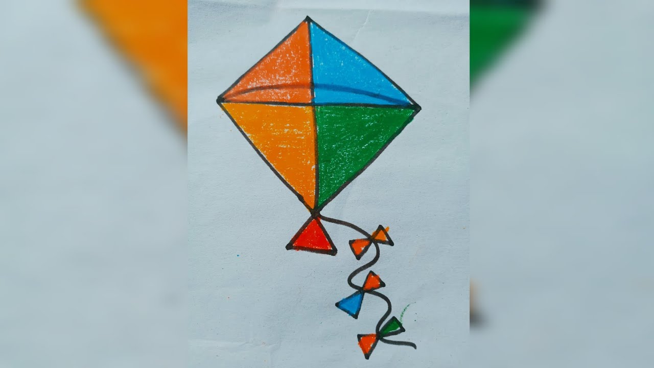 Kite Drawing/How to Draw Kite /ঘুড়ি আঁকার সহজ নিয়ম - YouTube