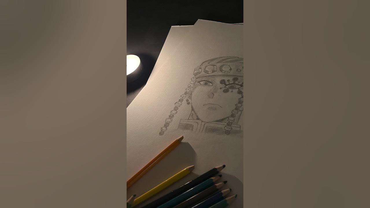 رسم رصاص للهاشيرا تينغن اوزوي من قاتل الشياطين رسم ديمونسلاير انمي Anime Drawing