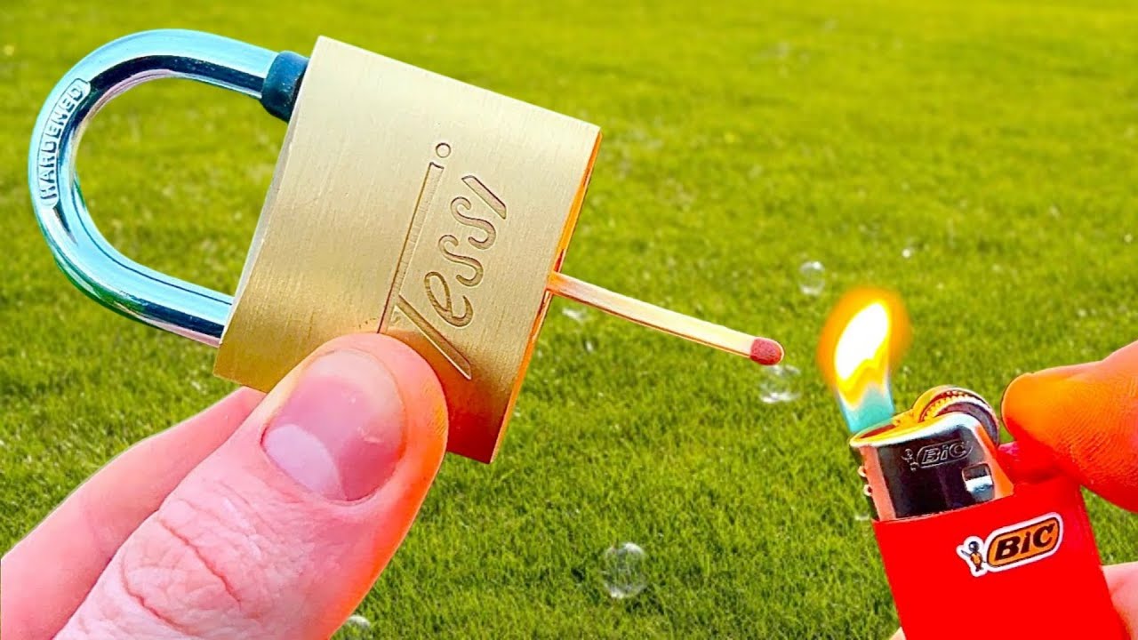 How To Open A Lock With Matches - YouTube