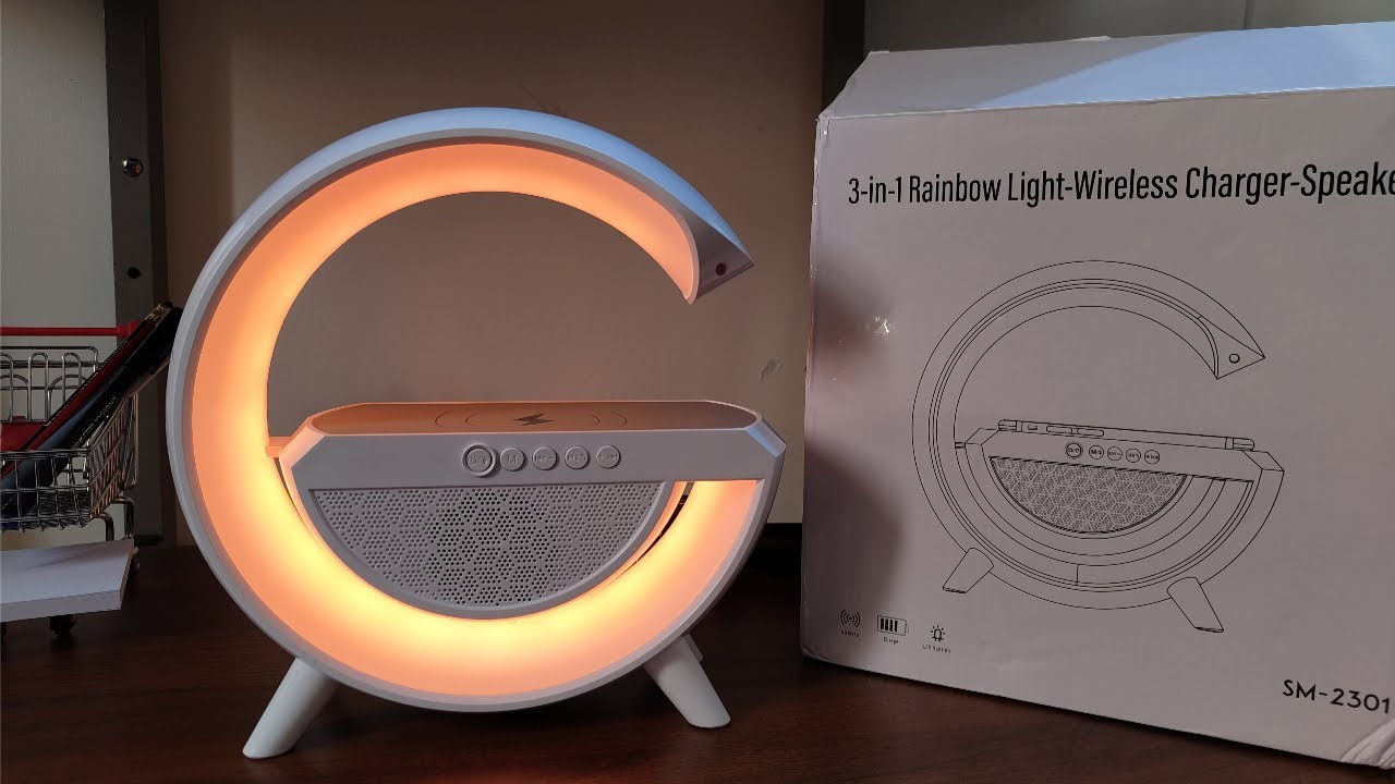Unboxing G Lamp 3-in-1 Rainbow Light Wireless Charger and Speaker SM ...