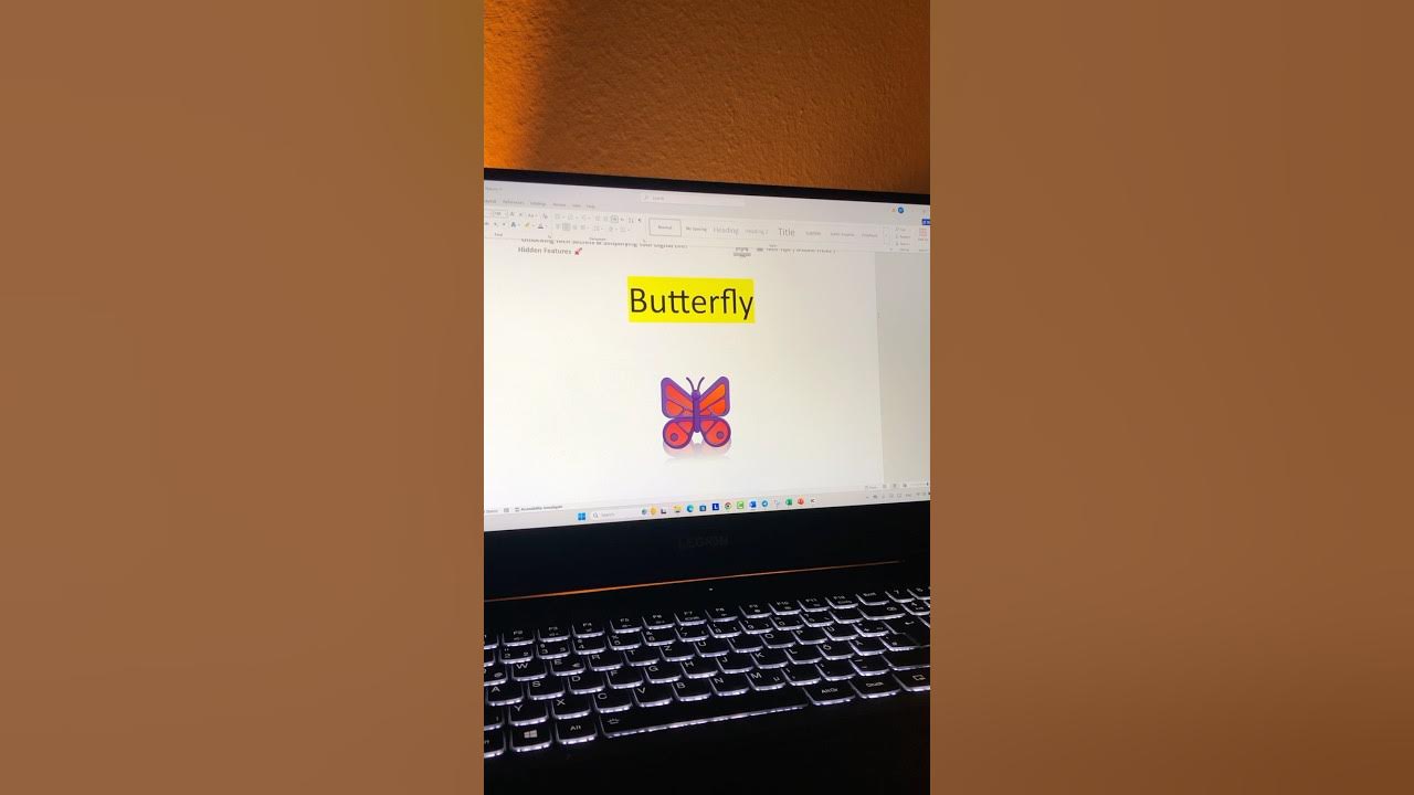 How to Insert a Butterfly Unicode in MS Word 🦋 - YouTube