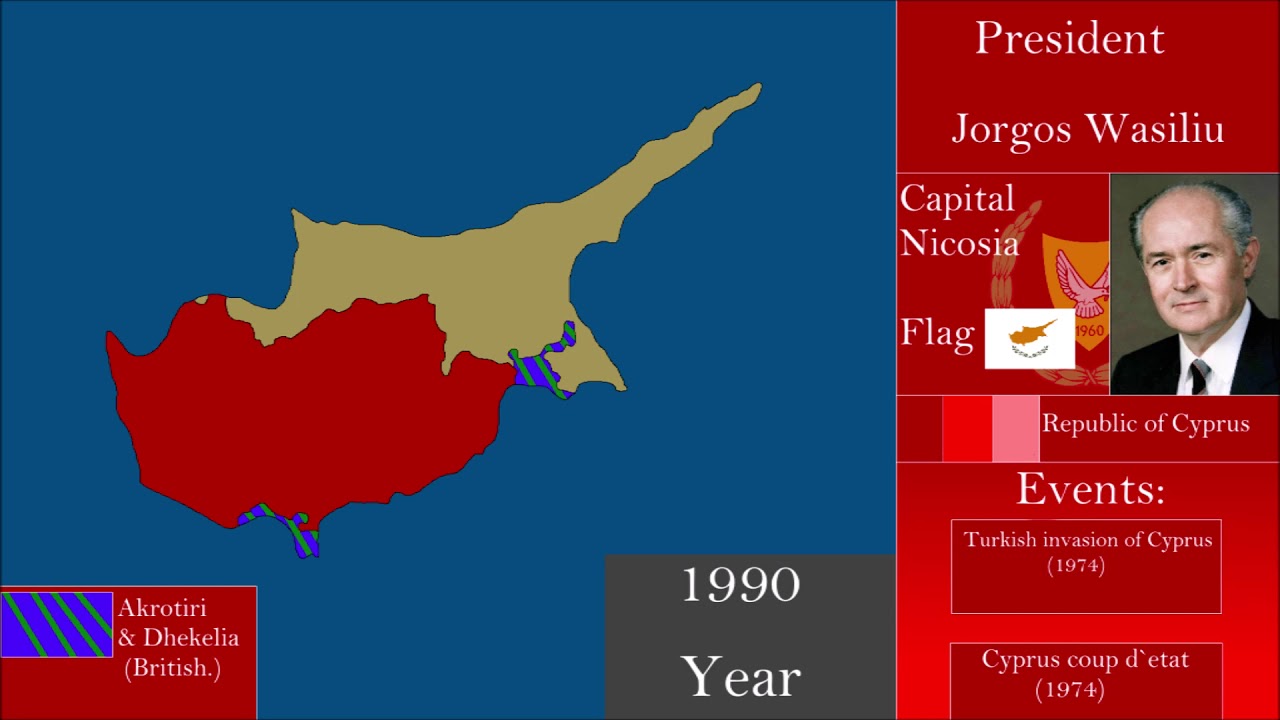 The history of modern Cyprus: every year - YouTube