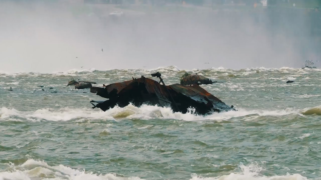 The Iron Scow: Boat moves for the first time in 101 years - YouTube