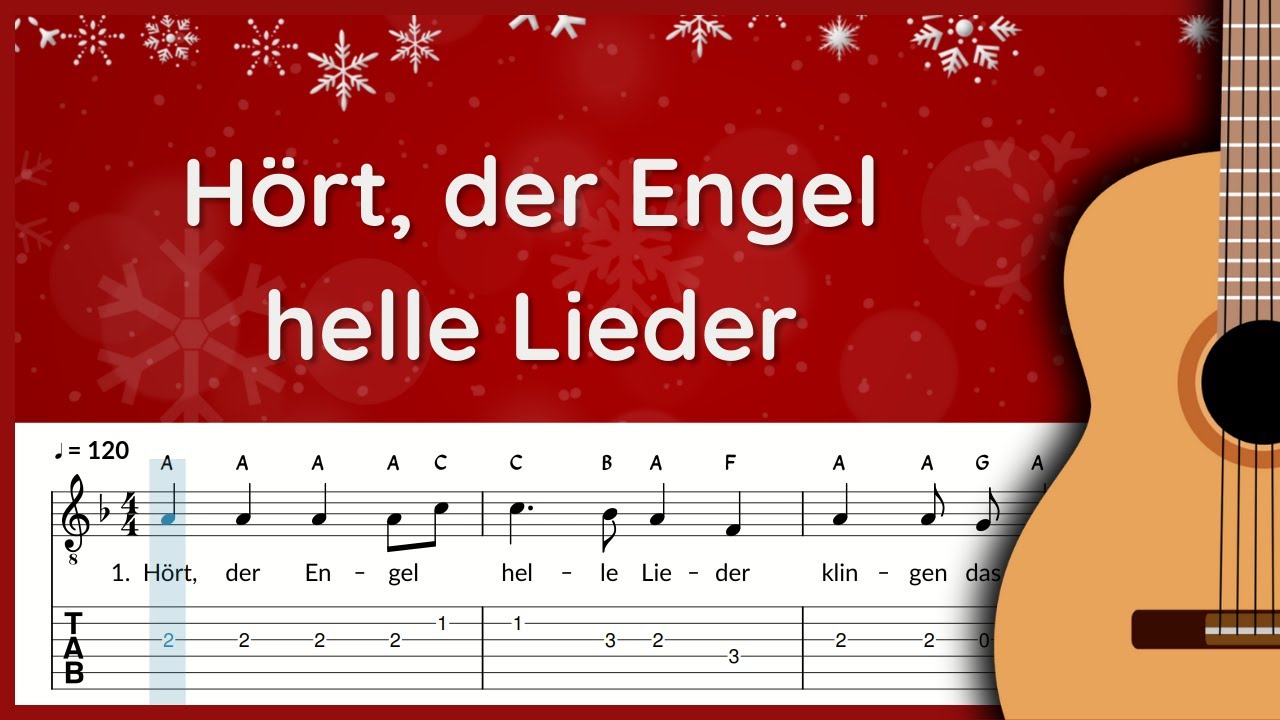 Hört, der Engel helle Lieder | Tabs für Gitarre | deutsches ...