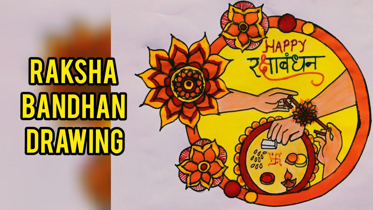 How to draw RAKSHA BANDHAN drawing for beginners// Raksha Bandhan ...