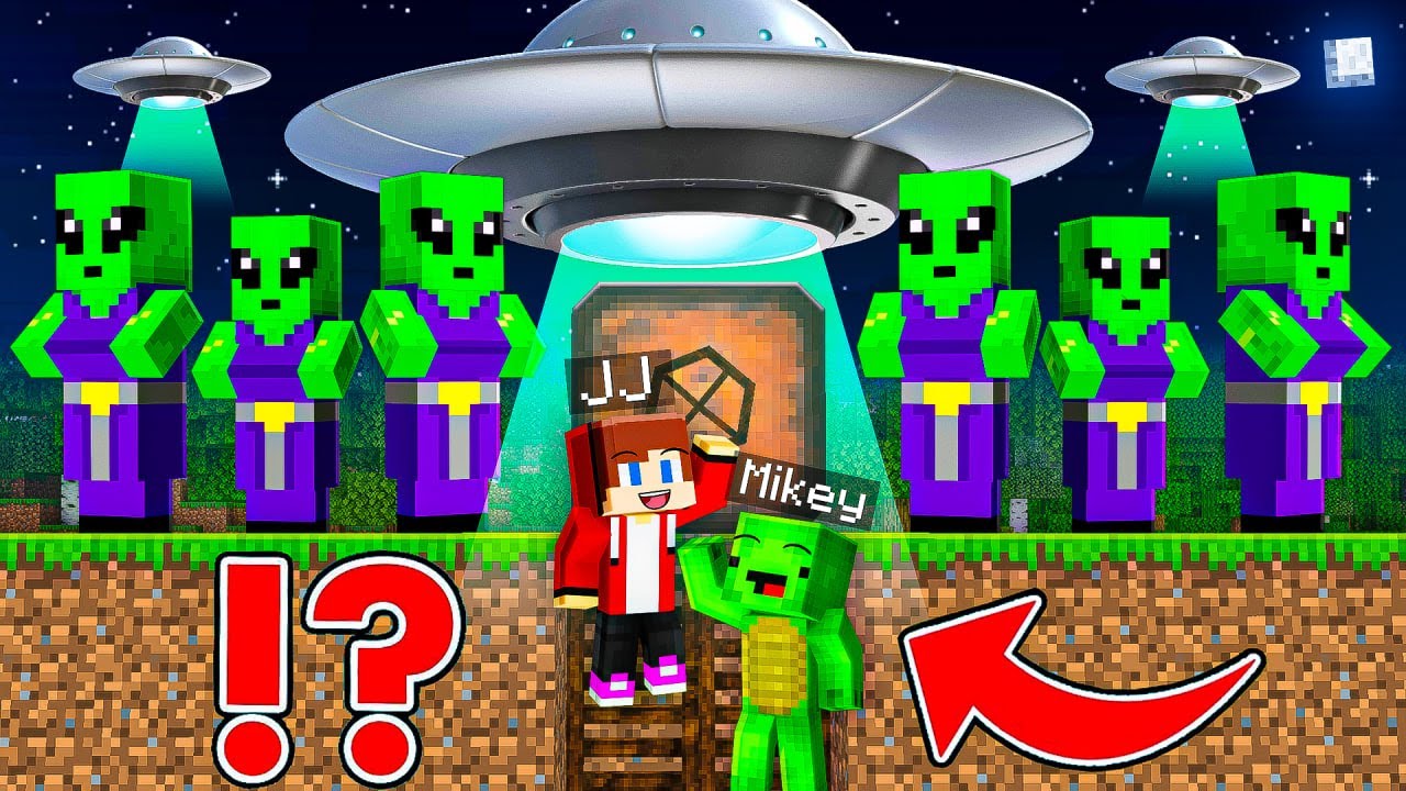 JJ and Mikey : Bunker Survive vs ALIEN INVASION Attack in Minecraft ...