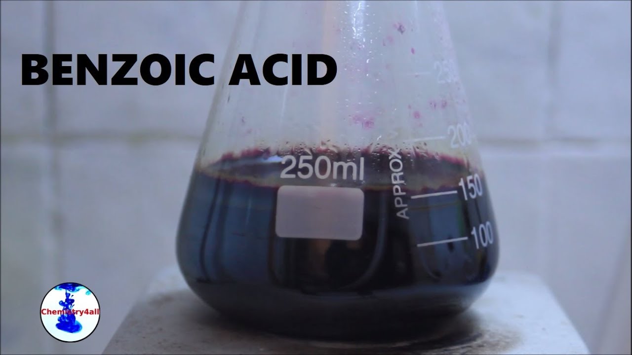 How to make Benzoic acid from Toluene - YouTube