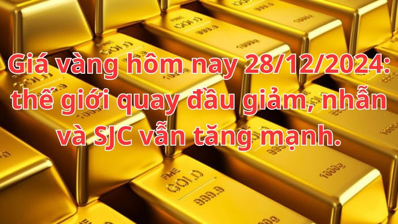 Giá vàng hôm nay 28/12/2024: thế giới quay đầu giảm, nhẫn và SJC vẫn ...
