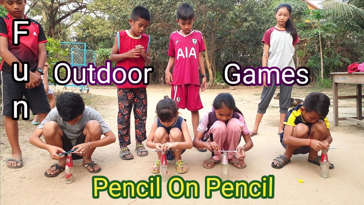 Pencil On Pencil | Outdoor Games | Indoor Games - YouTube