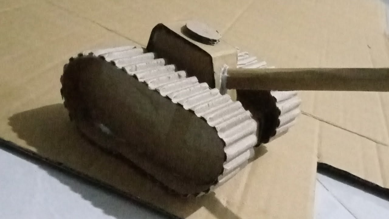 KERAJINAN TANGAN || CARA MEMBUAT MOBIL TANK DARI KARDUS BEKAS ‼️ - YouTube