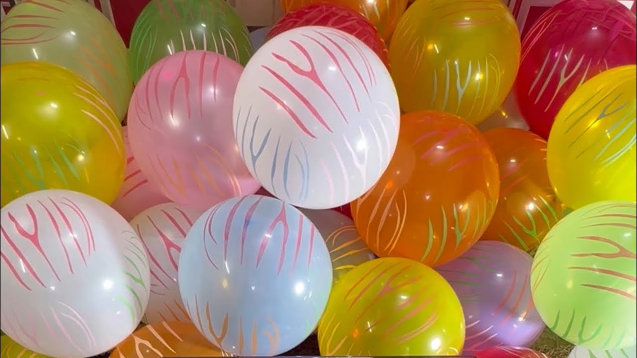 70 Colourful and Stripe Balloons &.. - YouTube
