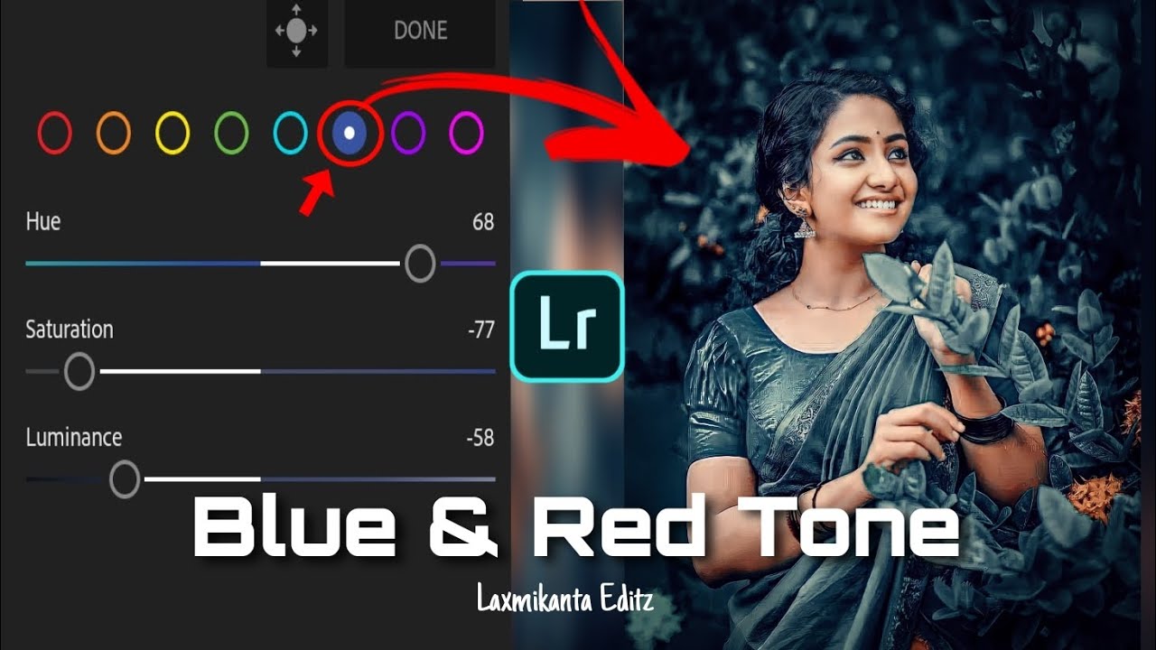 💥💥Blue & Red Tone Photo Editing in Lightroom||Lightroom photo editing ...