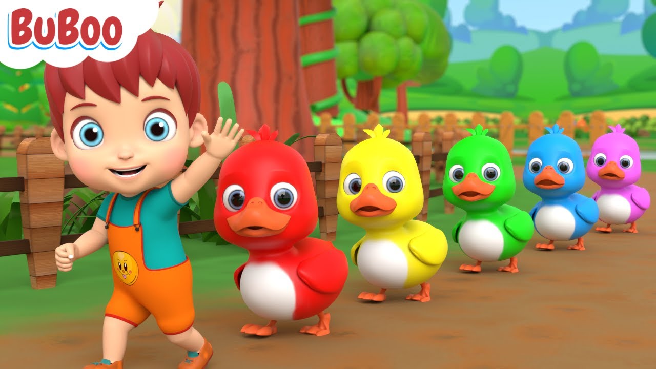 Five Little Ducks! | BuBoo Furry Friends | Animals for Kids - YouTube