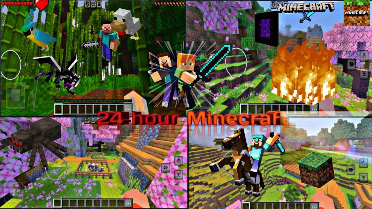 24 hour Minecraft challenge - YouTube