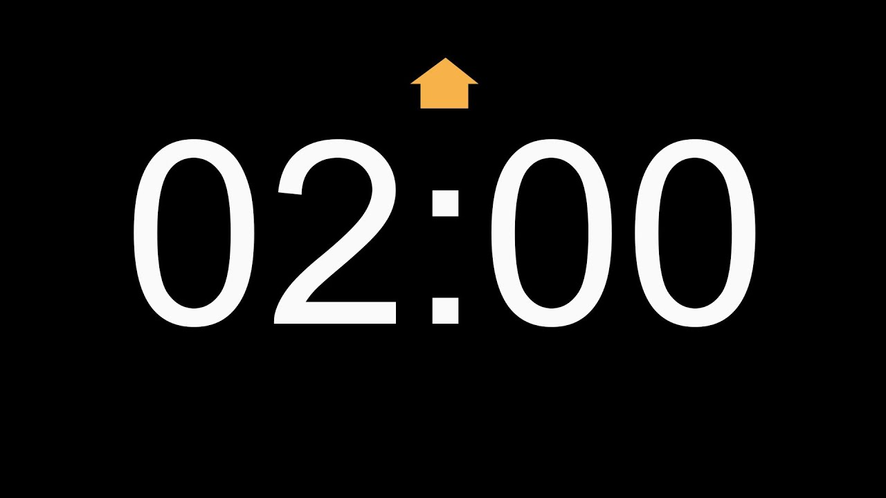 2 Minute Count Up Timer 00:00 to 01:59 (120 Seconds) #4k #time - YouTube