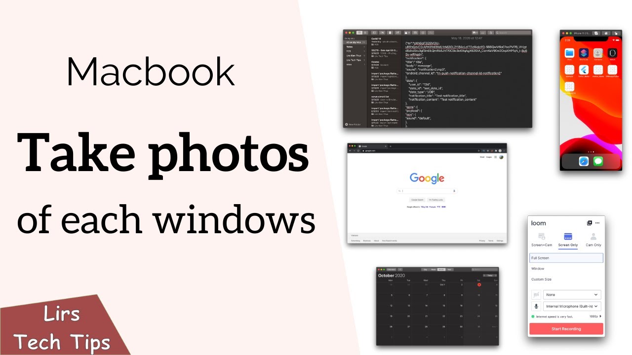 Macbook: TAKE PHOTOS of each Windows - YouTube
