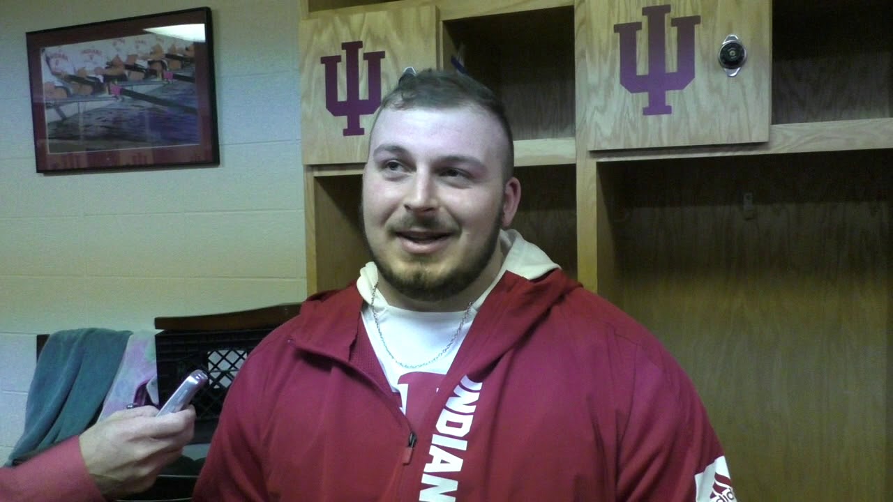 Offensive lineman Dylan Powell talks to the media - YouTube