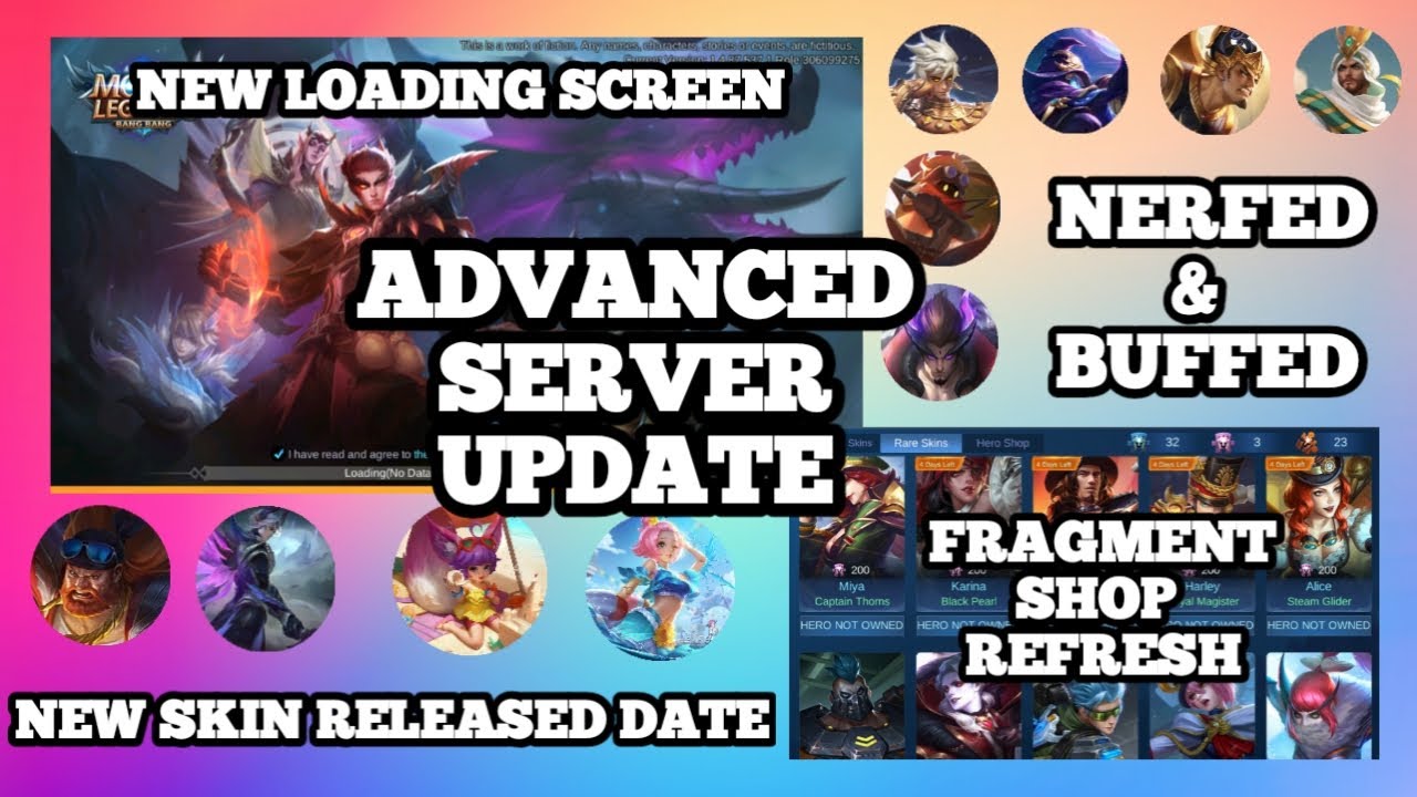 MLBB UPDATE!!, FRAGMENT SHOP, NEW LOADING SCREEN, NEW SKIN RELEASED ...