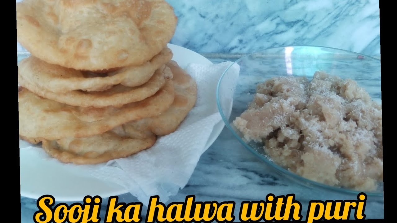 Halwa puri recipe Pakistani/how to make halwa puri | sooji ka halwa ...