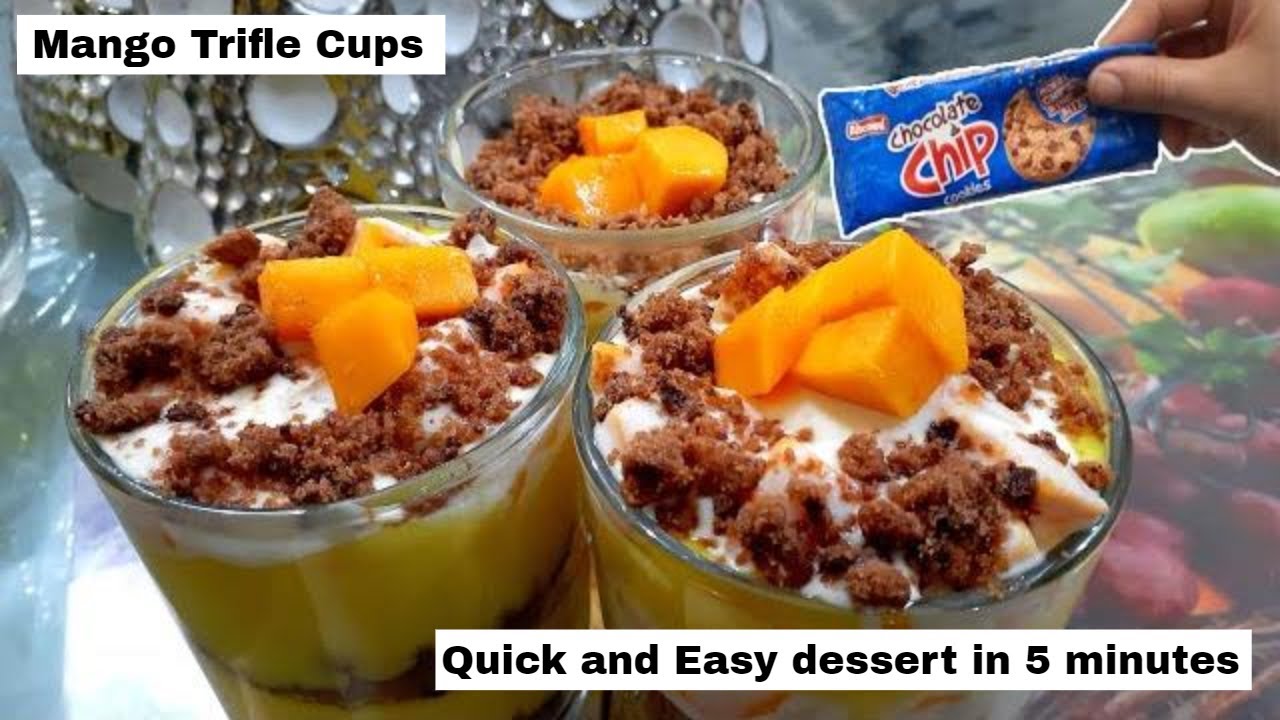 Mango Trifle Cups | Quick and Easy Dessert | Cooking Connections With Ayesha - YouTube