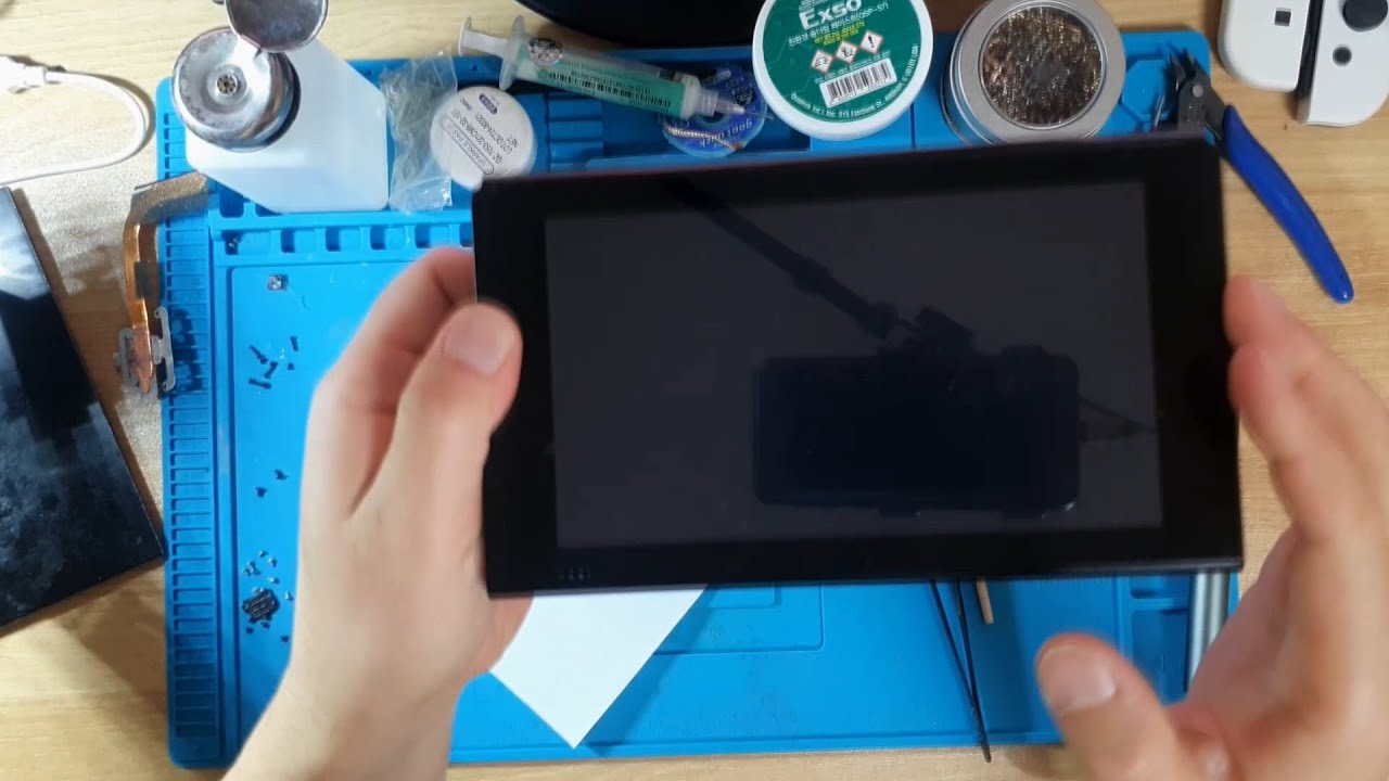 닌텐도스위치 화면 출력 안되는 증상 수리 (Nintendo switch No Display Fix it up) - YouTube