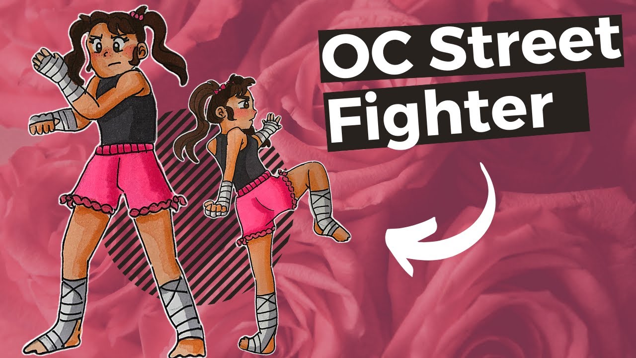Drawing my own OC STREET FIGHTER/KARATE GIRL! - YouTube