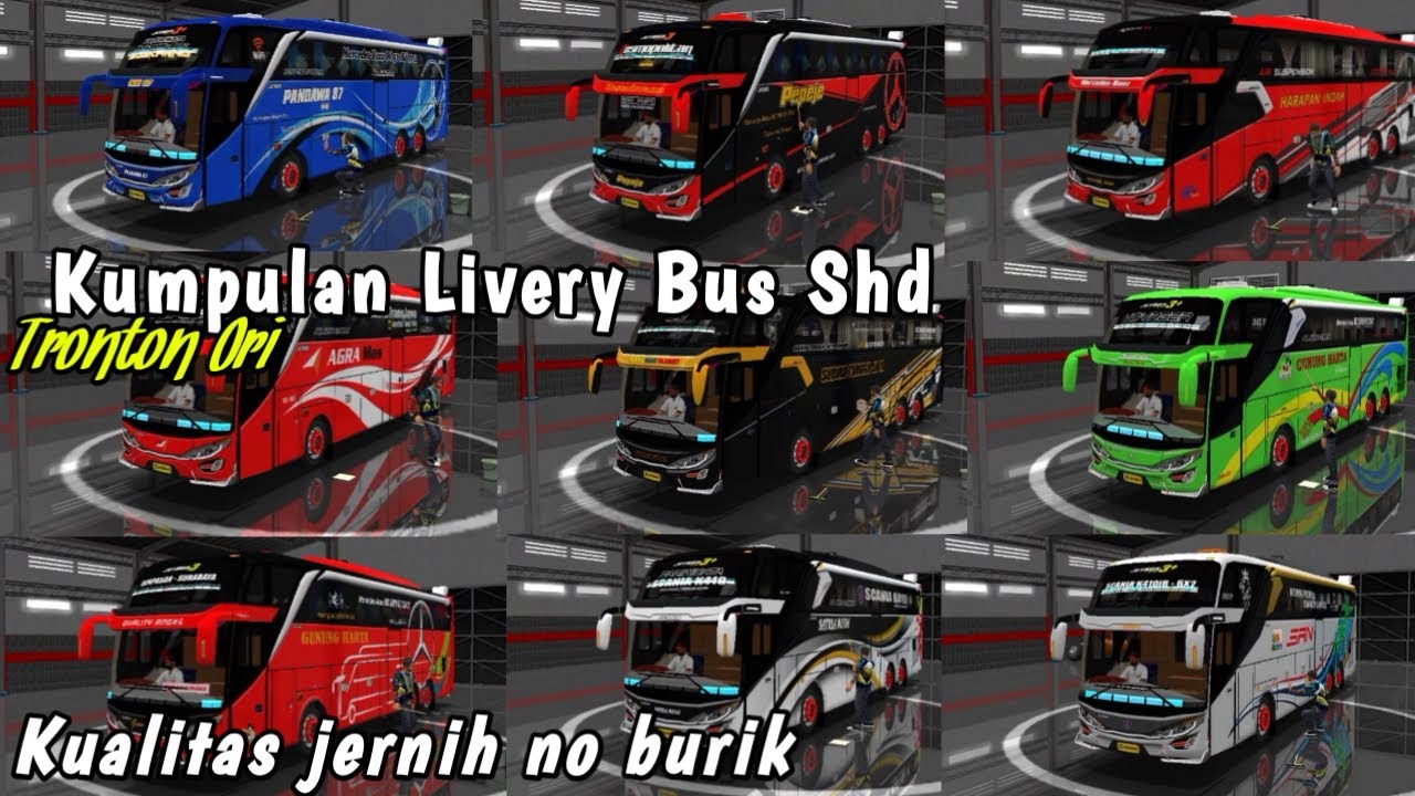 KUMPULAN LIVERY BUS SHD TRONTON ORI #02 - YouTube