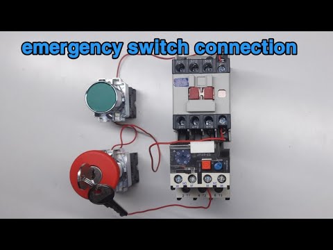 emergency switch connection DOl starter|| emergency button wiring - YouTube