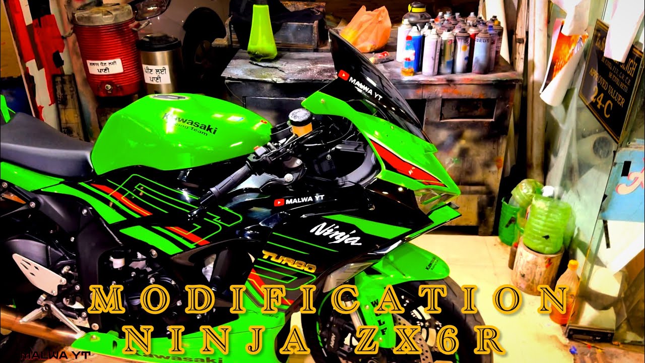 NEW LOOK OF NINJA ZX6R || MODIFICATION ZX6R || KAWASAKI || KESI LAGI ...