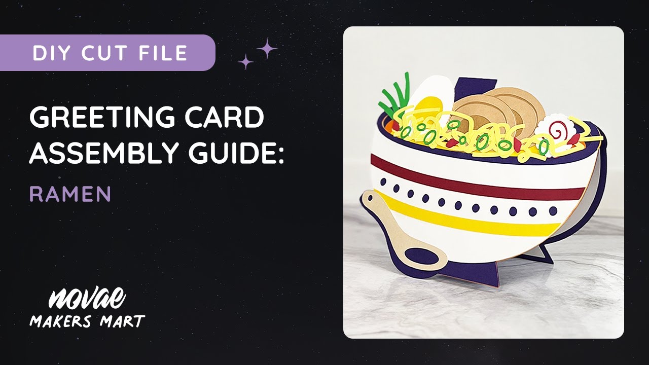 Ramen Card SVG | DIY Noodle Lover Greeting | Fun Asian Food Ramen Gift ...