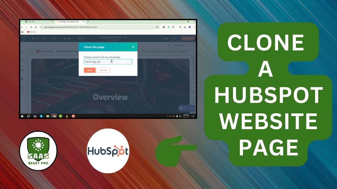 How to Clone a HubSpot Website Page - Step-by-Step Guide (2025) - YouTube