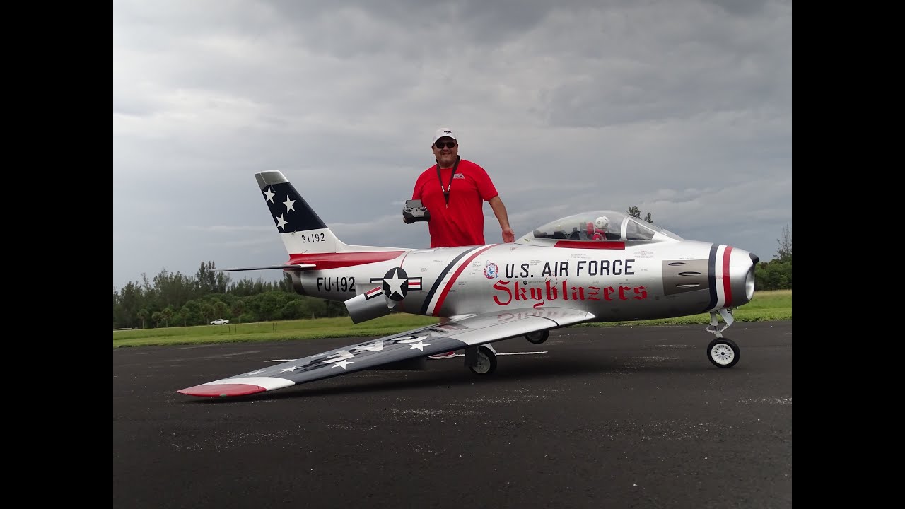 Giant Legendary Tomohawk F-86 Sabre RC Turbine Jet - YouTube
